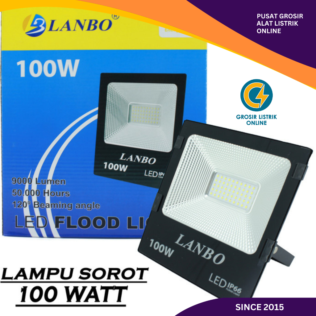 Jual KAP SOROT LED FLOOD LIGHT TEMBAK 100W 50W 30W 20W 10W 100 50 30 20 ...