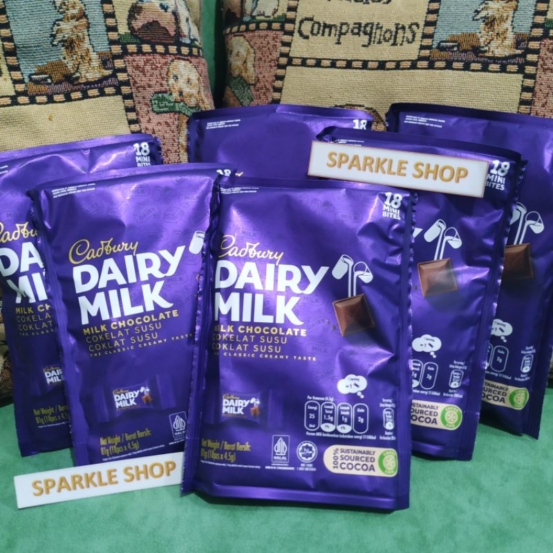 Jual Cadbury Dairy Milk Sharebag 81gr 18pcs | Shopee Indonesia