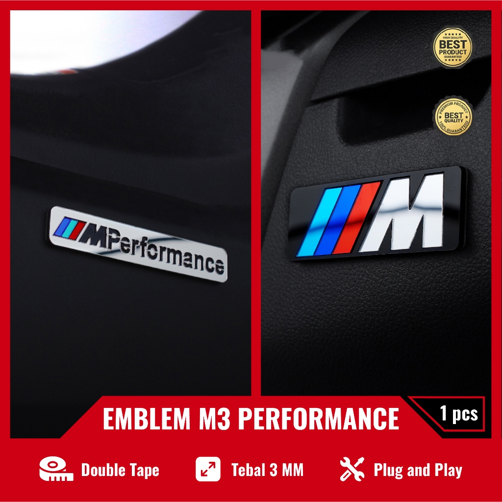 Jual EMBLEM BMW M3 LOGO BMW PERFORMANCE TIMBUL (1PCS) | Shopee Indonesia