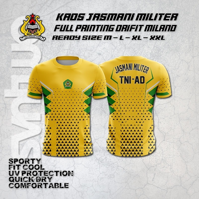 Jual kaos Jasmil Fullprinting / Kaos Jersey Jasmani militer Tni Ad ...