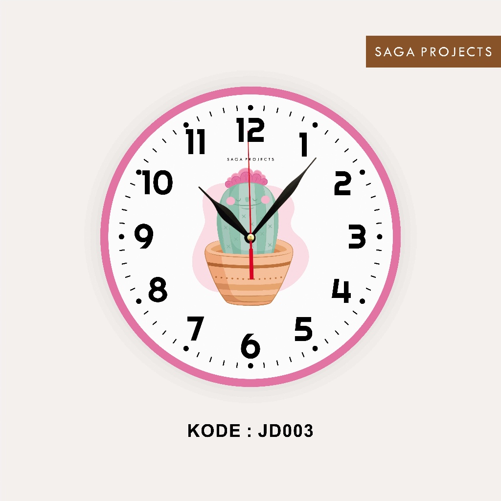 Jual Saga Projects Jam Dinding Custom Kamar Rumah Minimalis Modern Cute ...