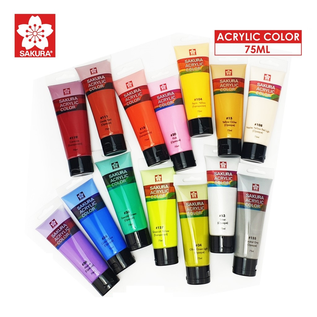 Jual Cat Akrilik Sakura 75ml Acrylic Color Paint | Shopee Indonesia