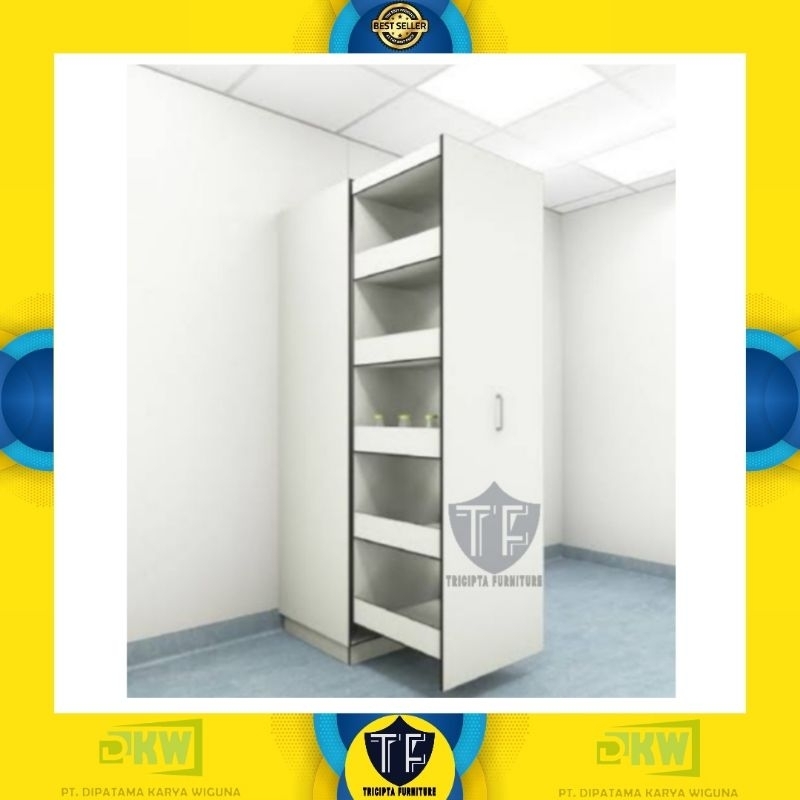 Jual Pull Out Drawer Laboratory 600x600x2000mm Bahan Full HPL | Shopee ...