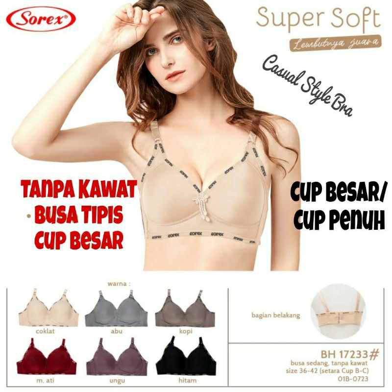Jual SOREX BRA TANPA KAWAT BUSA SEDANG 17232 KAIT 2 17233 KAIT 3 BH CASUAL STYLE | Shopee Indonesia