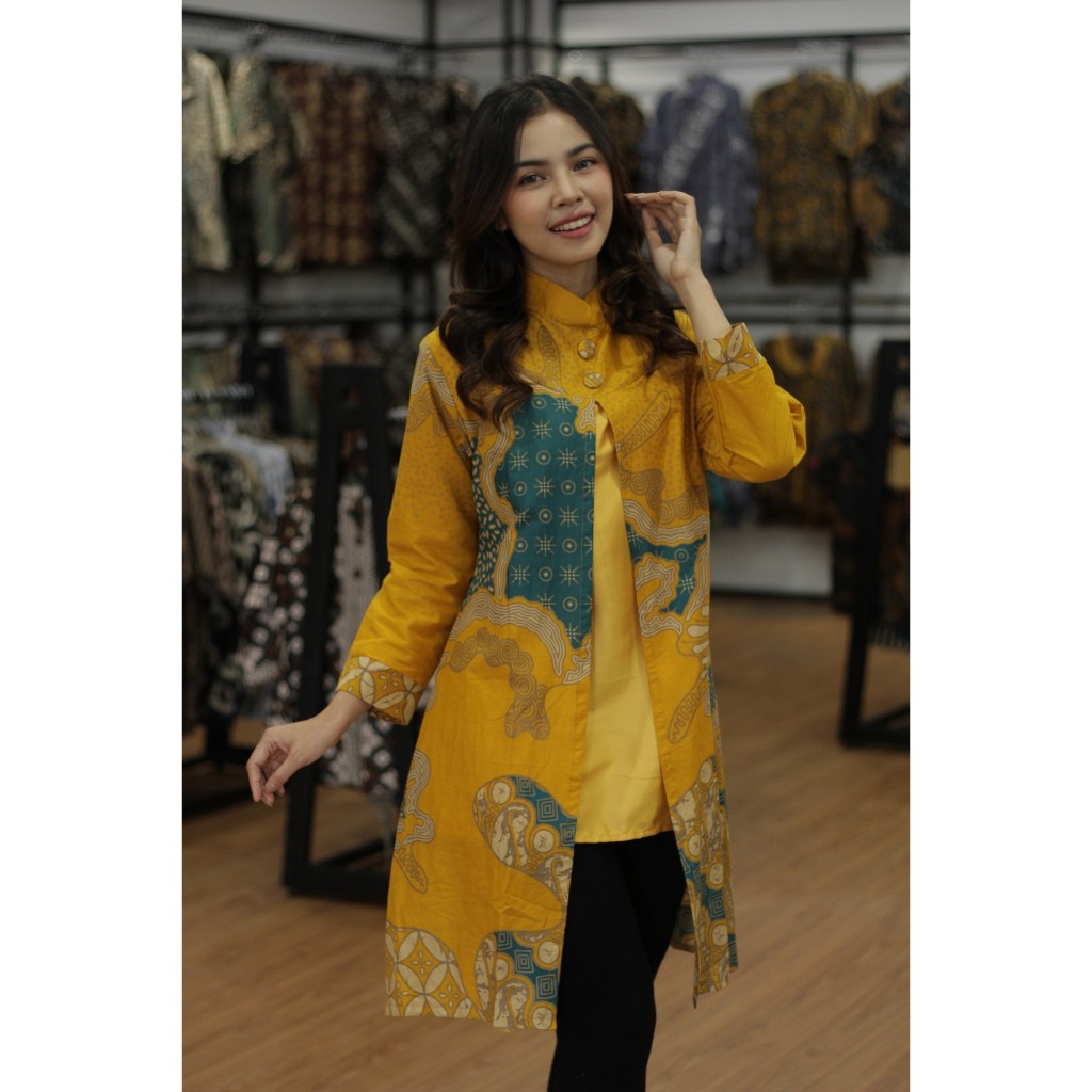 Jual TUNIK SRK KUNING QUEEN PHOENIX BATIK | Shopee Indonesia
