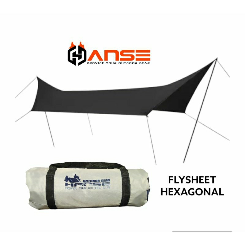 Jual HanseOutdoor flysheet hexagonal 4×6 flysheet hexagonal leuweung 01 ...