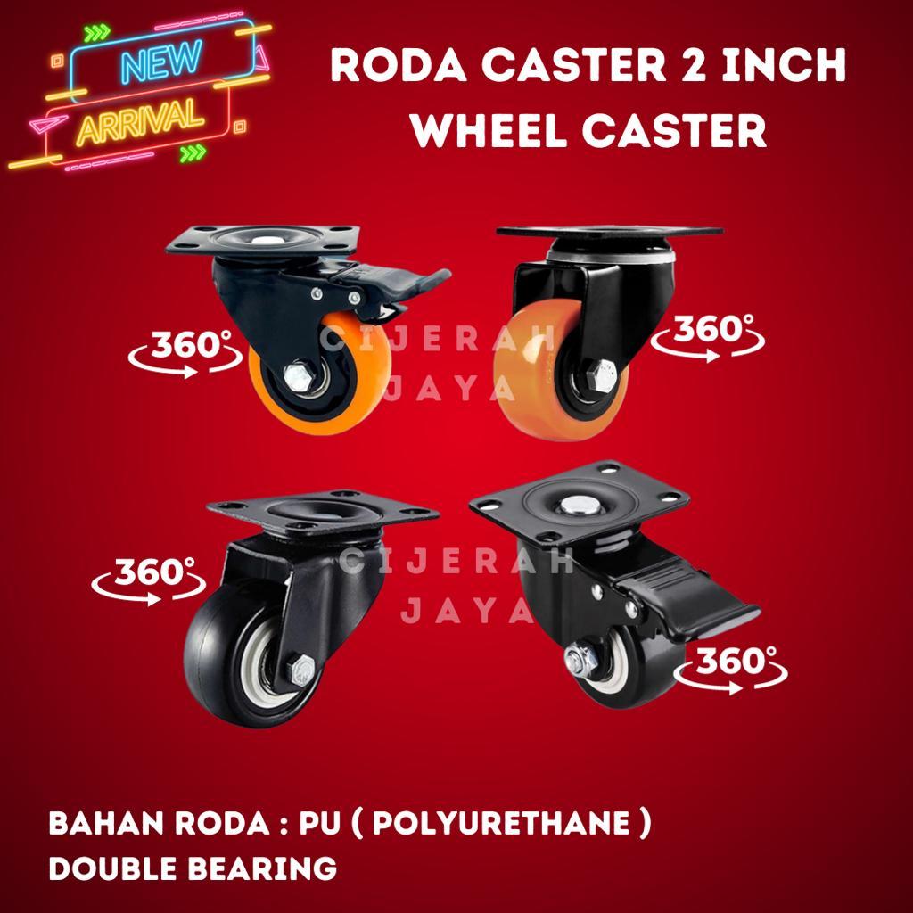 Jual RODA CASTER RODA ETALASE RODA TROLI FUKUDA 2 INCH PU TEBAL RODA ...