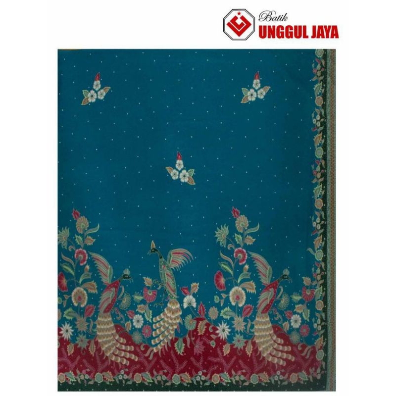 Jual Kain Batik Unggul Jaya - Jawa Indah 328 - Motif burung dan bunga ...
