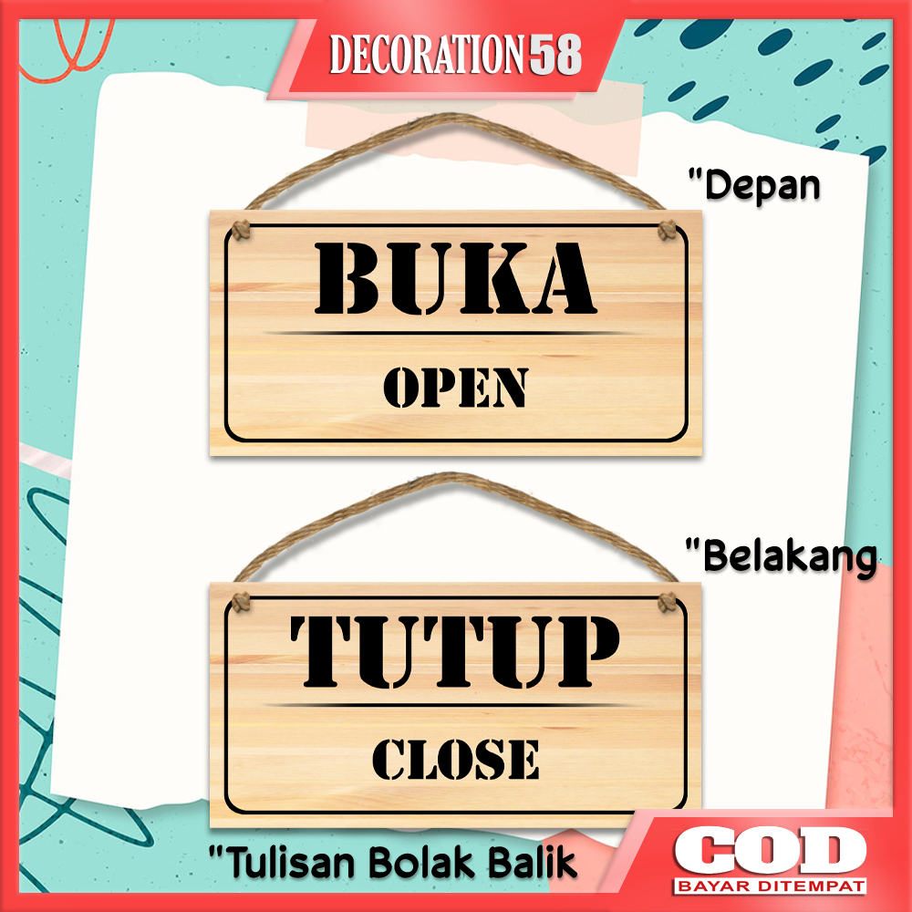 Jual Walldecor Hiasan Dinding Poster Papan Kayu Buka Tutup Papan Bolak ...