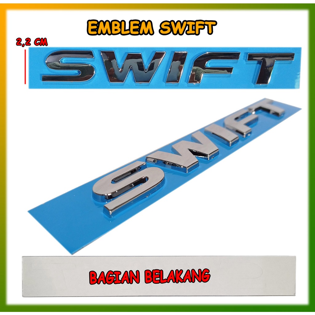 Jual Emblem Tulisan Mobil Suzuki Swift Chrome | Shopee Indonesia