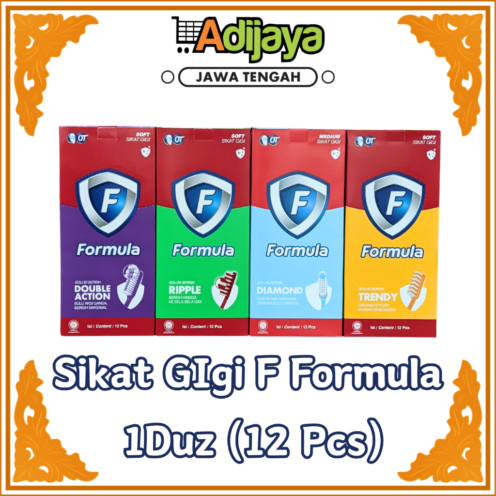 Jual Formula Sikat Gigi 1 Box/12 Pcs (Double Action, Diamond, Ripple ...