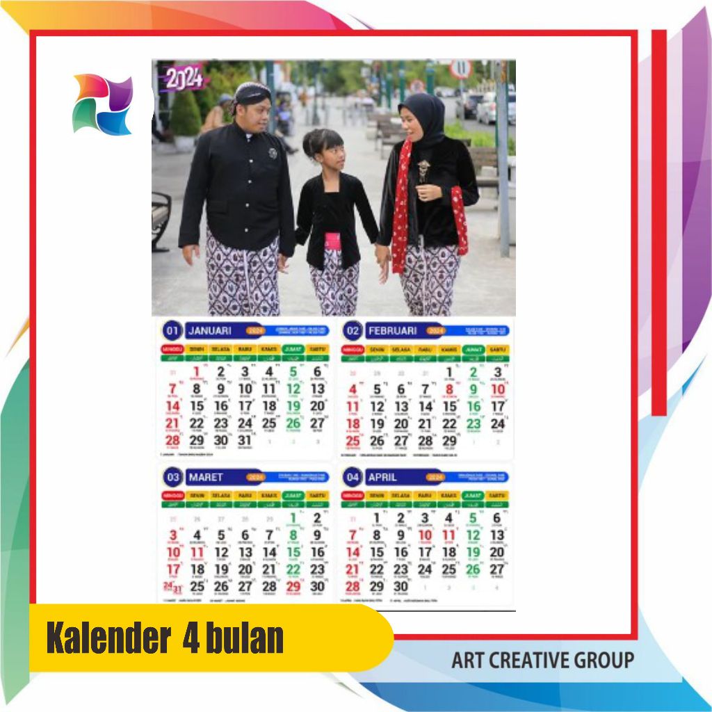 Jual Kalender Dinding Custom Foto kalender 3 lembar bisa COD | Shopee ...