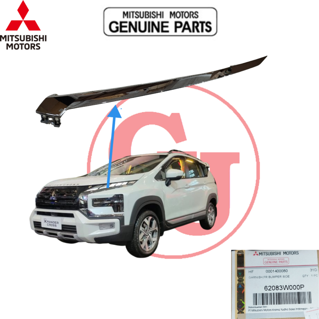 Jual LIST NIKEL BUMPER ATAS LH MITSUBISHI XPANDER CROSS 2022 62083W000P ...