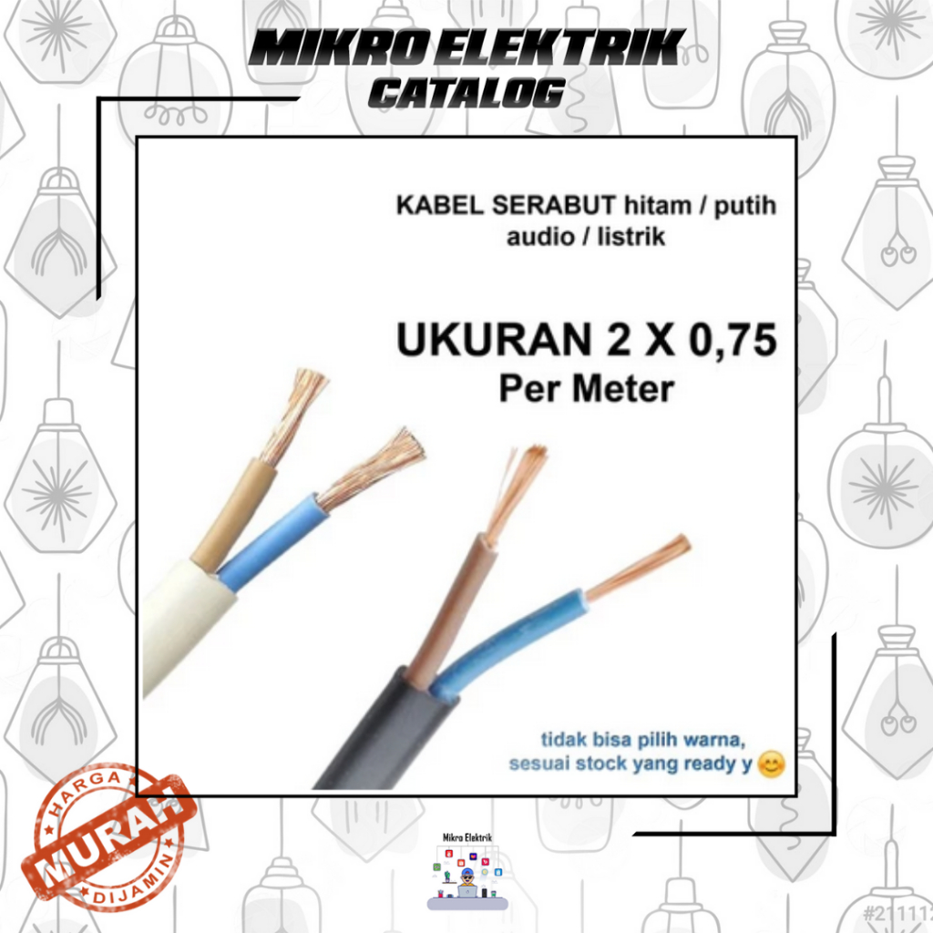 Jual Kabel Serabut Audio / Listrik 2x0,75 per meter | Shopee Indonesia