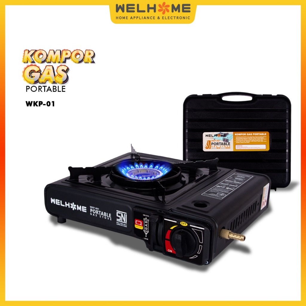 Jual Welhome Kompor Gas Portable Camping 2 in1 Wkp-001 | Shopee Indonesia
