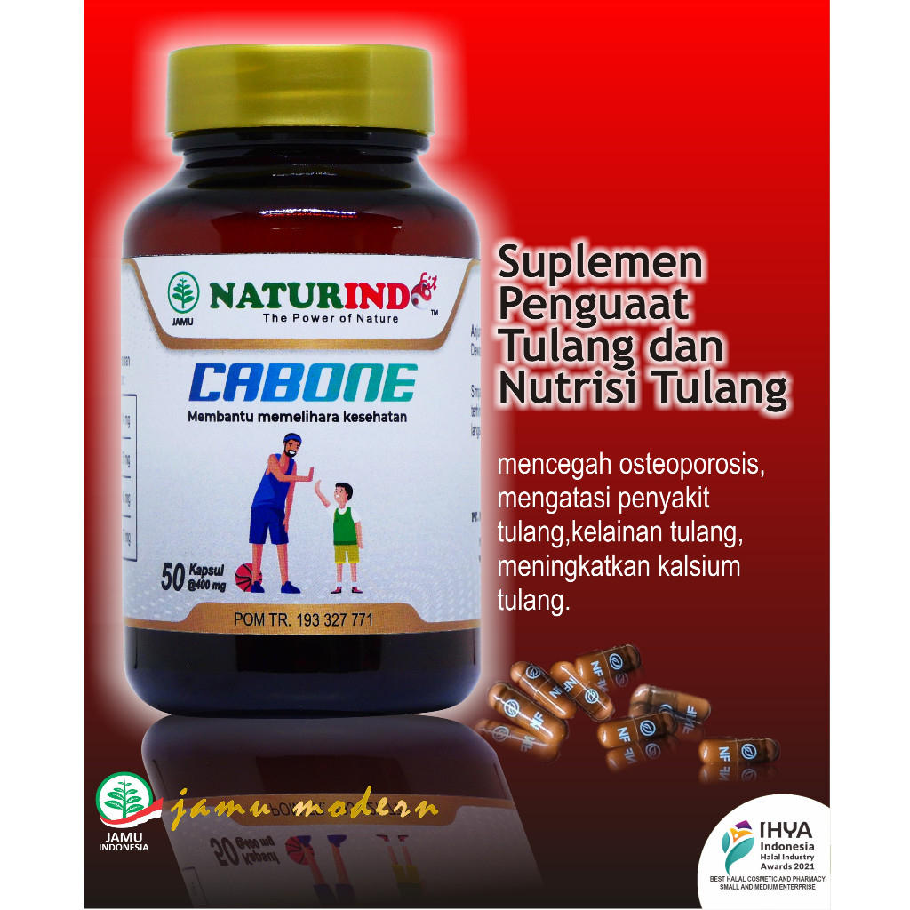 Jual CABONE Herbal Penambah Kalsium Tulang dan Gigi, Mencegah ...