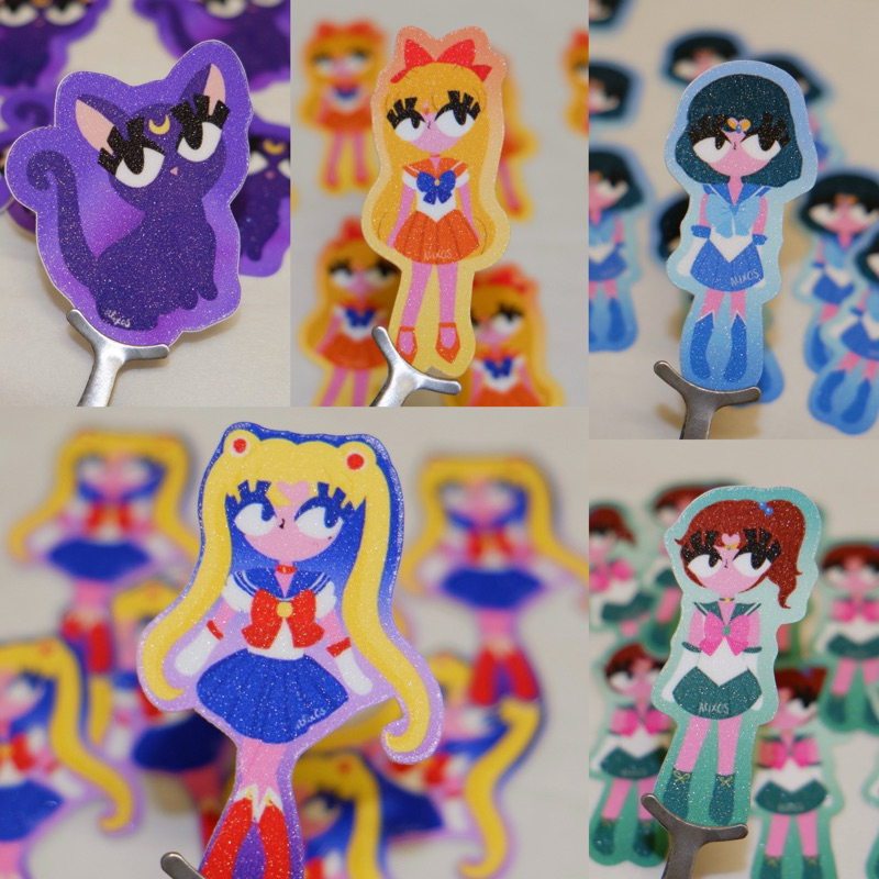 Jual (min.3pcs) Sailor Moon Mini Diecut Glitter Stickers | Shopee Indonesia