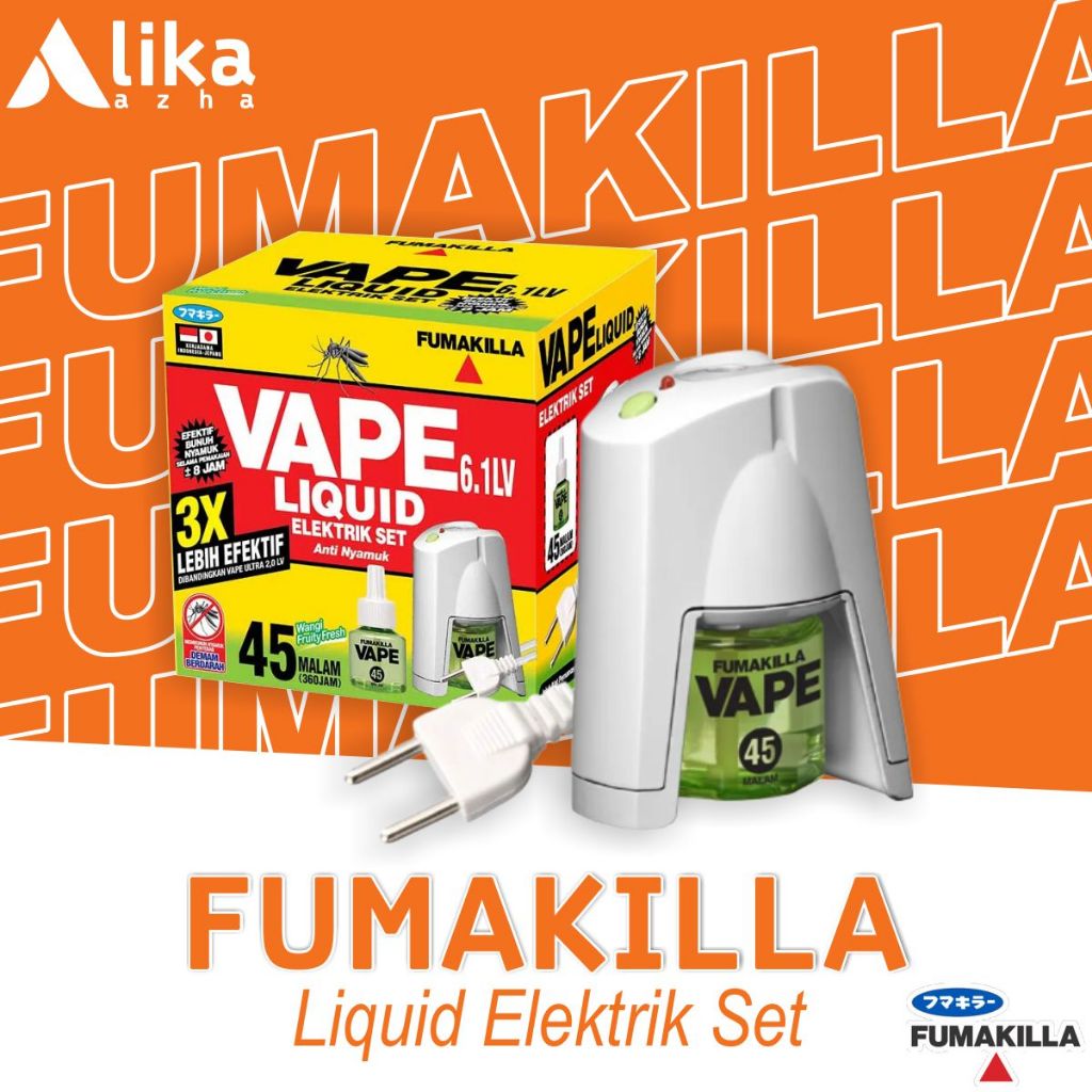 Jual FUMAKILLA Alat Elektrik Liquid SET Alat Plus Reffil 45 Malam Obat ...