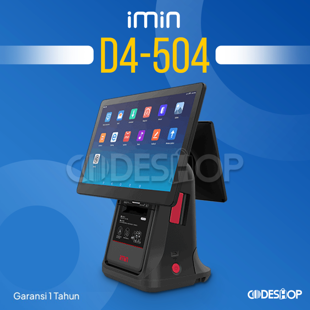 Jual Mesin Kasir POS Touchscreen IMIN D4-504 Android Dual Display ...