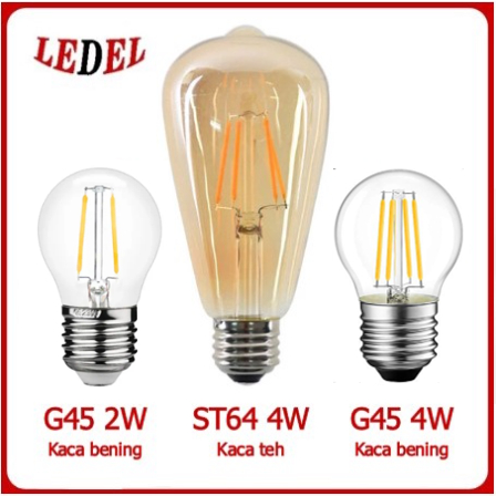 Jual Lampu Cafe / LED bulb lampu edison 2W 4W / lampu filaments vintage ...