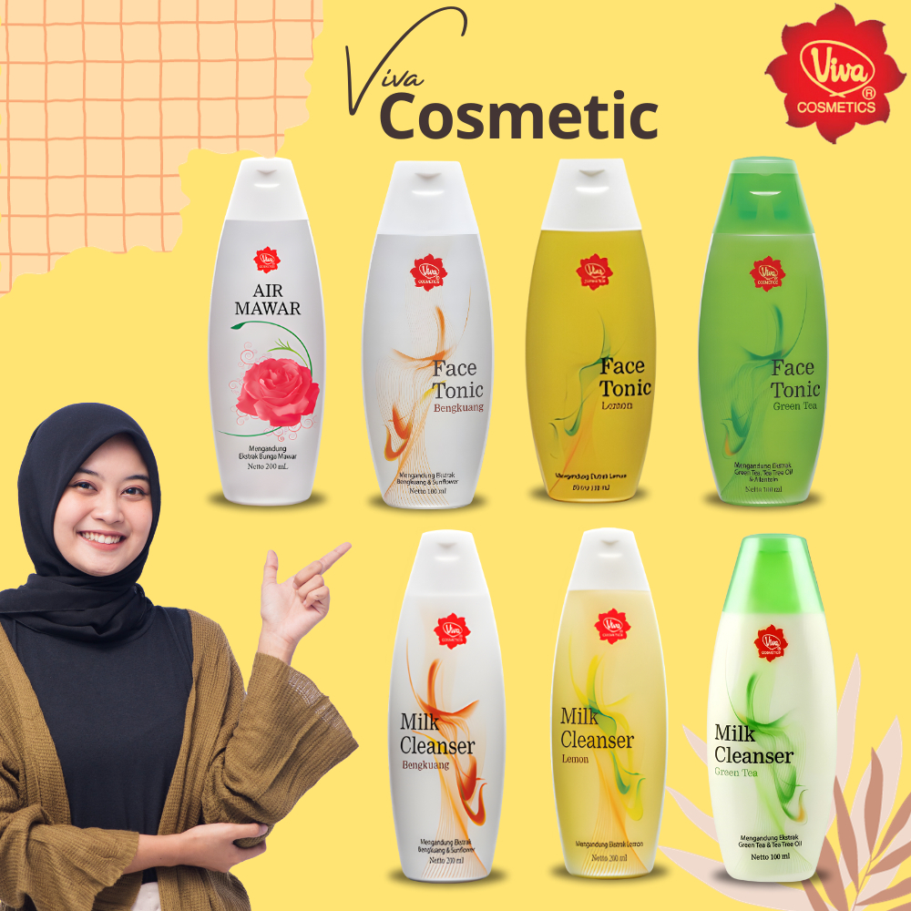 Jual VIVA Milk Cleanser & Face Tonic 100ml Pembersih Wajah Bengkoang ...