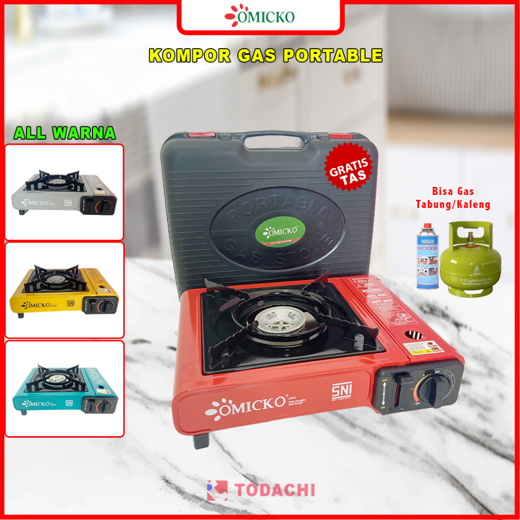 Jual Todachi Omicko Kompor Gas Portable 1 Tungku 2 in 1 Kompor BBQ ...