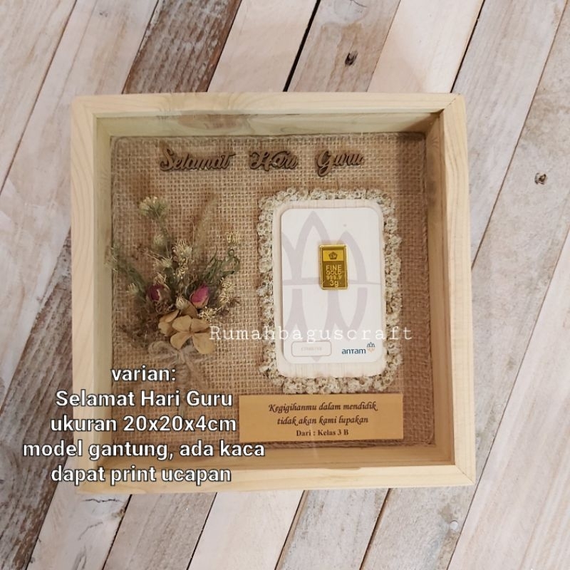 Jual frame logam mulia edisi Thank you Teacher | Shopee Indonesia