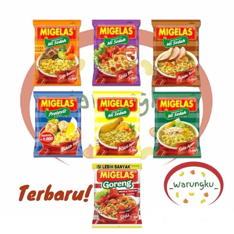 Jual MIGELAS Mie Seduh Aneka Rasa - 1 RENCENG isi 10Pcs | Shopee Indonesia