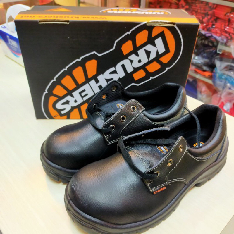 Jual Sepatu Safety Shoes KRUSHERS ALASKA Black Original / Sepatu Safety ...