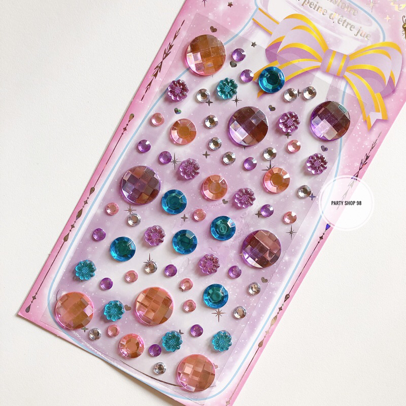 Jual STICKER JEWEL 3D DIAMOND / STICKER MANIK BENTUK LOVE-BINTANG-BULAT ...