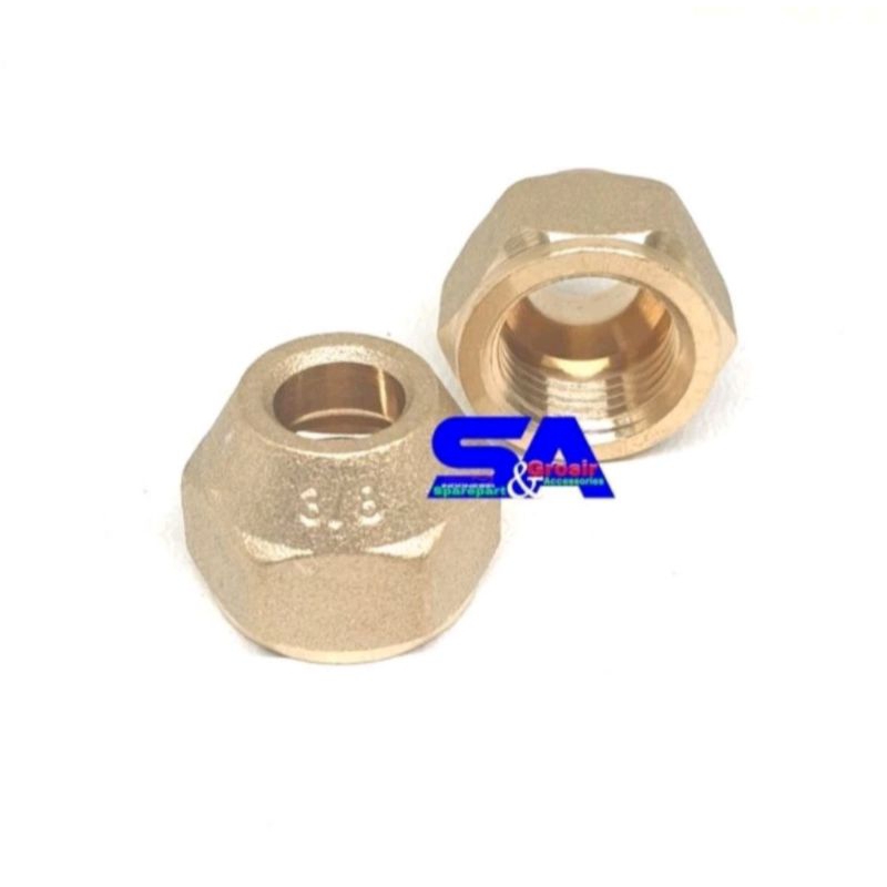 Jual Nut Nepel AC 3/8 Kuningan/Mur Neple/Niple Pipa AC | Shopee Indonesia