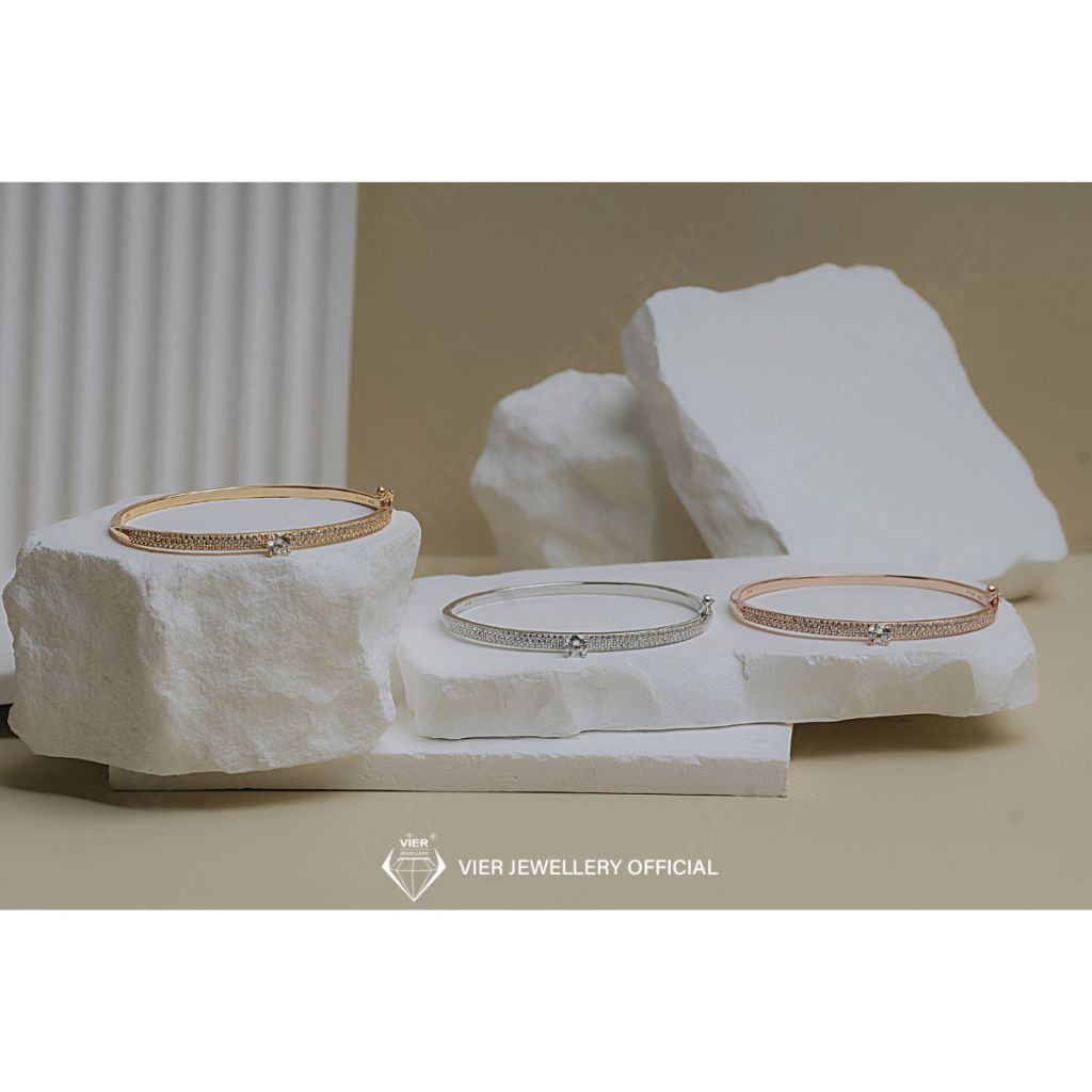 Jual Vion S925 Bangle 12787 Gelang Silver 925/Perak, Gelang Crystal ...