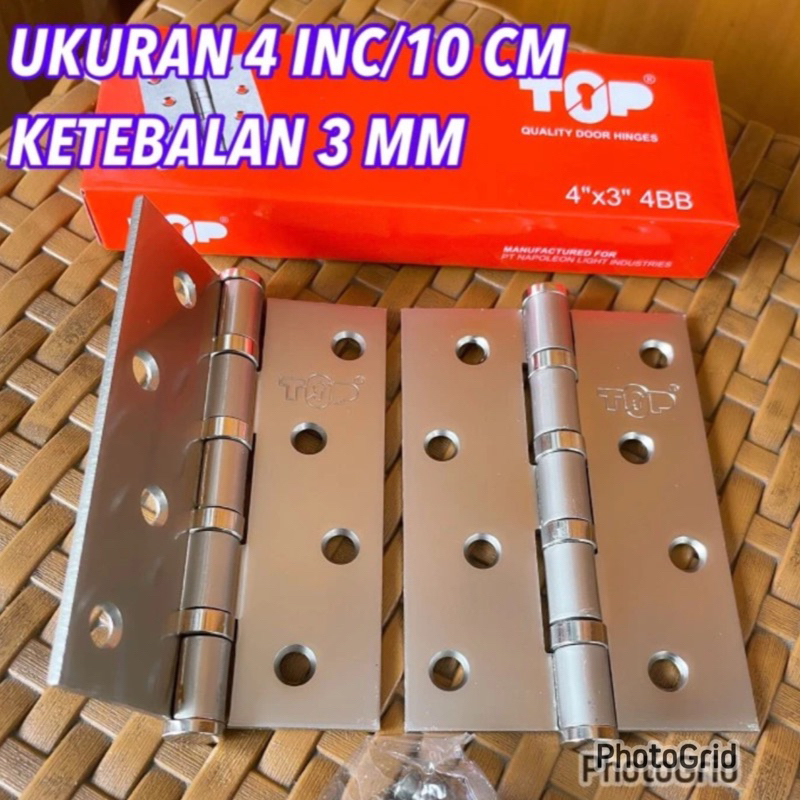 Jual Belluci Engsel 5 Inc Stainless Tebal engsel 4 inc kodai sus 304 ...