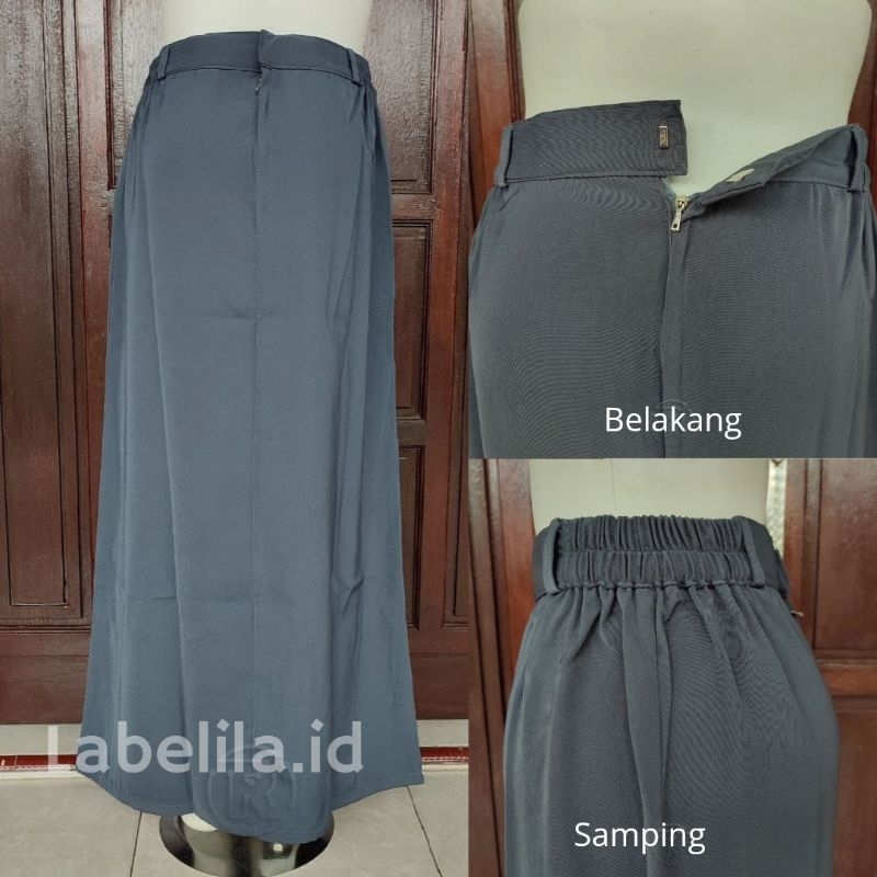 Jual Rok Sekolah Abu Tua SMA Model Line A Ukuran S-6L Kain HighTwist ...