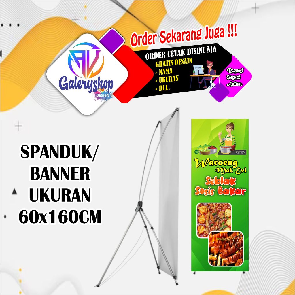 Jual mmt,spanduk,banner, warung seblak nenak bener dll 60x160 cm ...