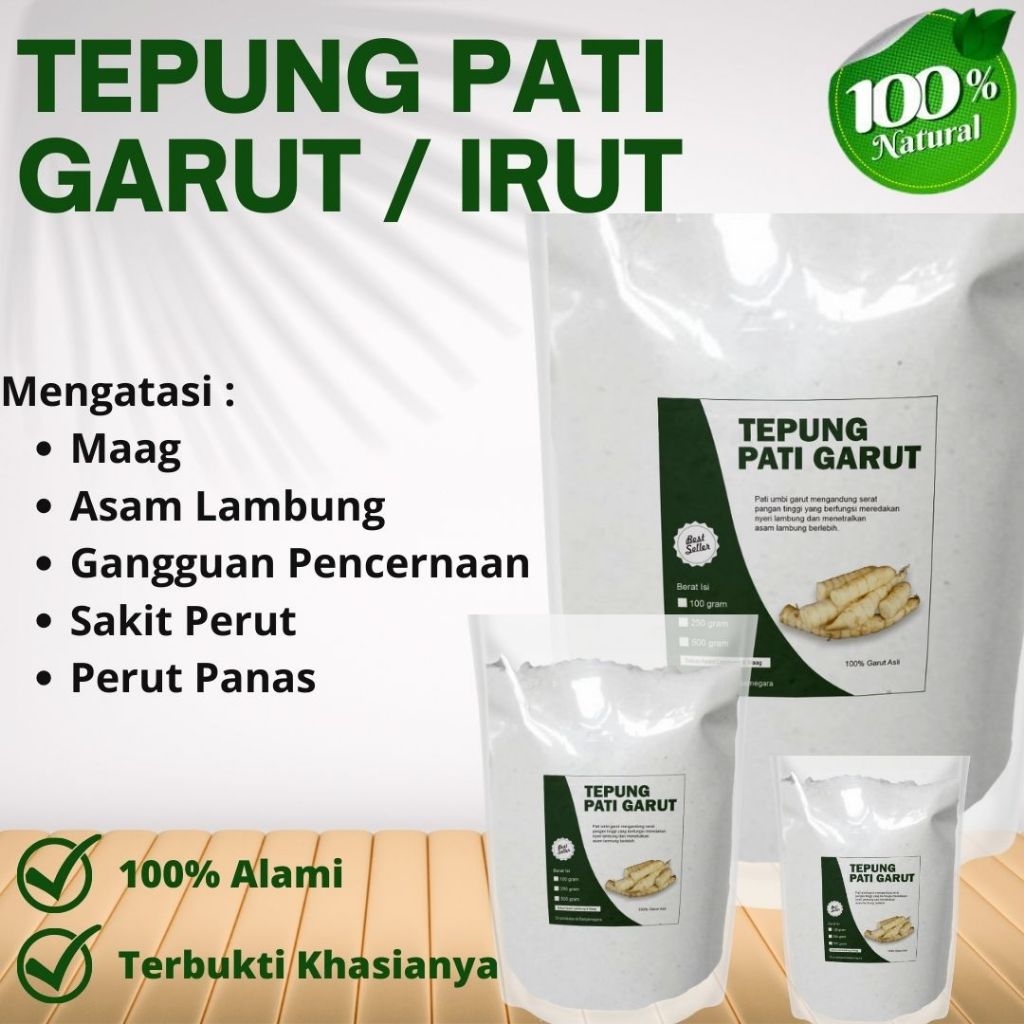 Jual Tepung Pati Irut Pati Garut Gluuten Free 1 Kg Pati Angkrik Asli ...