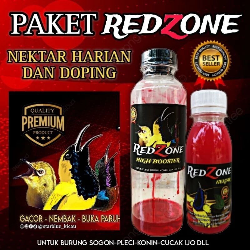 Jual PAKET REDZONE | NEKTAR REDZONE & REDZONE HIGH BOOSTER UNTUK PAKAN & SUPLEMEN HARIAN BURUNG ...