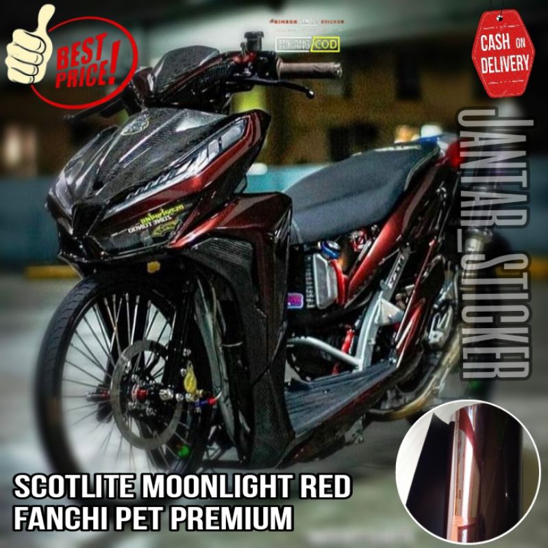 Jual Sticker Scotlite Moonlight Red Super Glossy Premium Stiker Skotlet ...
