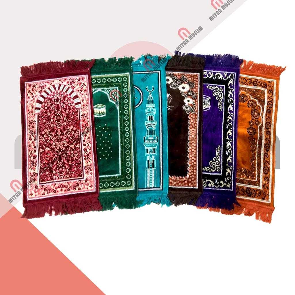 Jual grosir sajadah mini anak uk 35 x 60 cm bahan halus, lembut ...