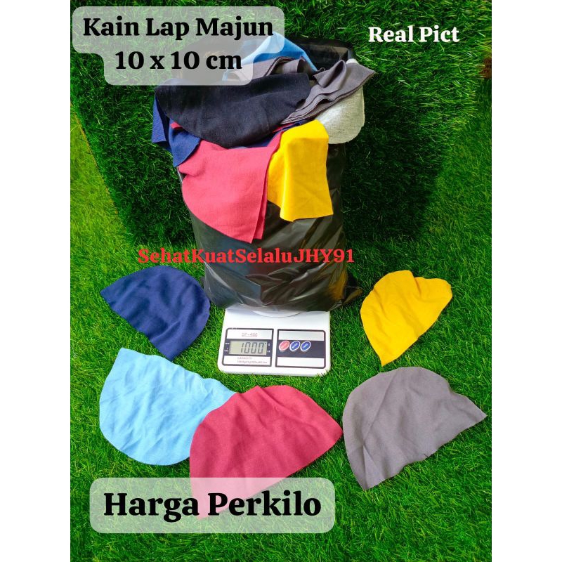 Jual kain lap majun katun/ perca tanpa jahit 1 kg/ LAP KOMPON | Shopee ...