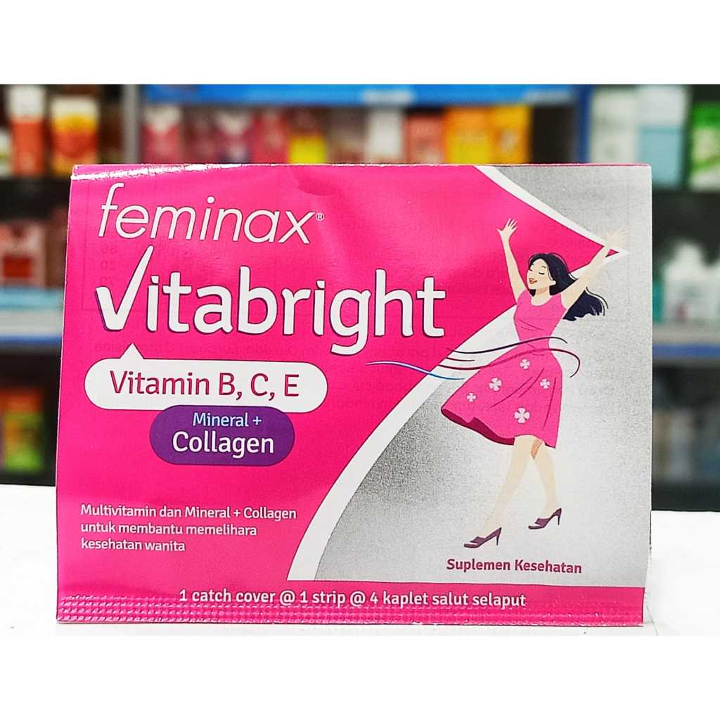 Jual Feminax Vitabright 𝟏 𝐒𝐓𝐑𝐈𝐏 𝐈𝐒𝐈 𝟒 𝐊𝐀𝐏𝐋𝐄𝐓 - Menjaga Kesehatan Kulit ...