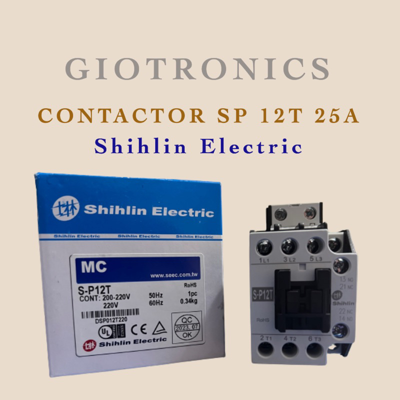 Jual MAGNETIC CONTACTOR Shihlin SP-12T 220V 25Ampere / AC KONTAKTOR SP ...