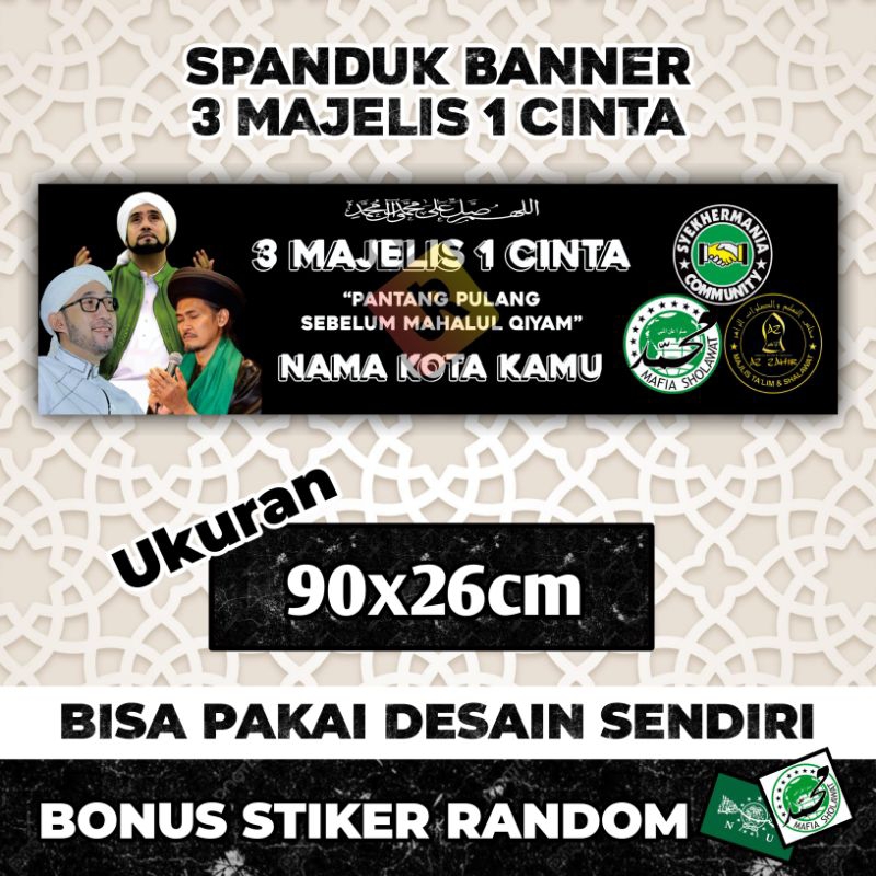 Jual Spanduk Banner 3 Majelis 1 Cinta | Shopee Indonesia