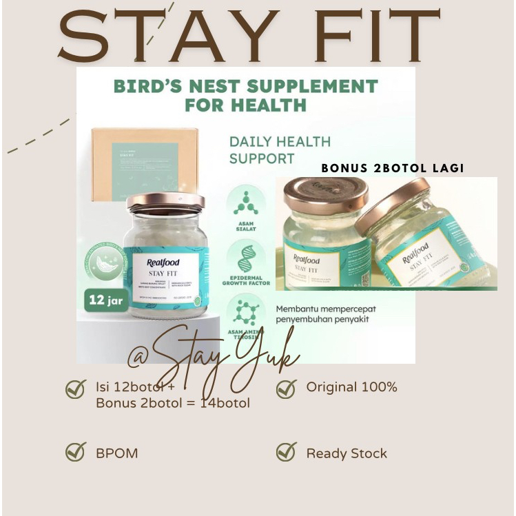 Jual Realfood Stay Fit Minuman Sarang Burung Walet + Immune Booster ...