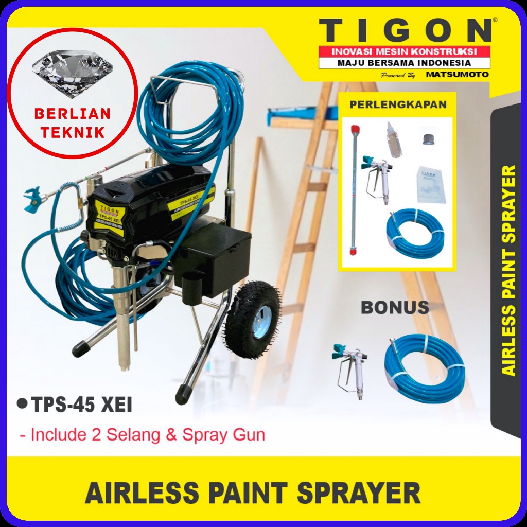 Jual Airless Paint Sprayer Gun Cet Listrik Tigon TPS 45 XEI | Shopee ...