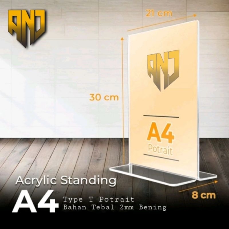 Jual Akrilik Display / Card Display / Nomor Meja / tempat Brosur T ...