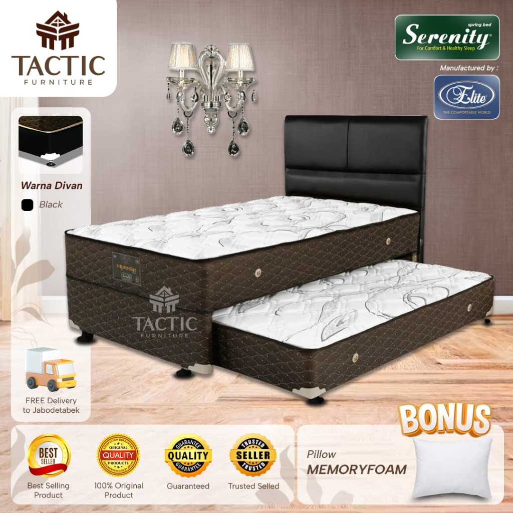 Jual PROMO! SPRINGBED ELITE SERENITY 2 IN 1 SUPERSTAR ( FULL SET ) | Shopee Indonesia
