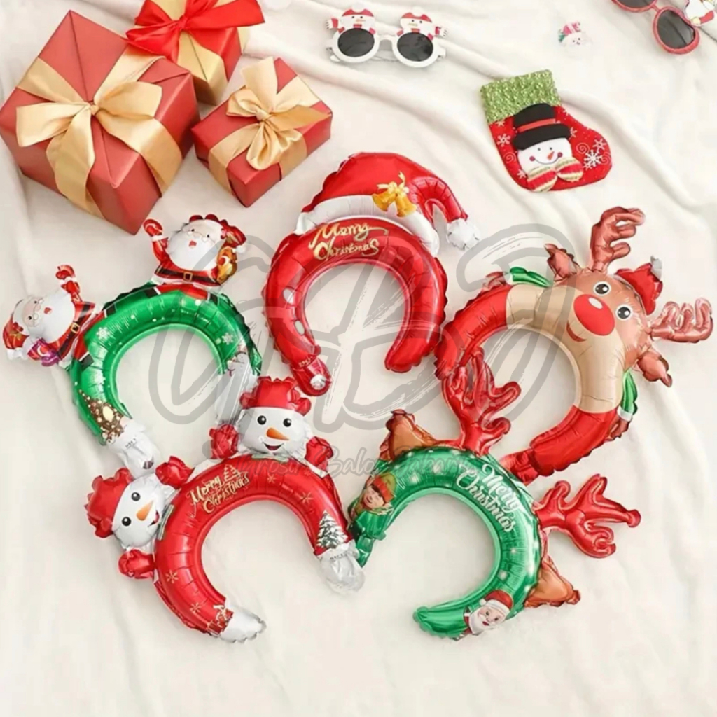 Jual Balon Foil BANDO Natal / Christmas (Santa, Tanduk Rusa, Kado ...