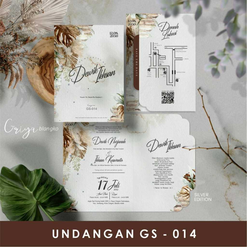 Jual Blangko Undangan GRIYA SILVER 014 | GS 014 (Free File Setting ...