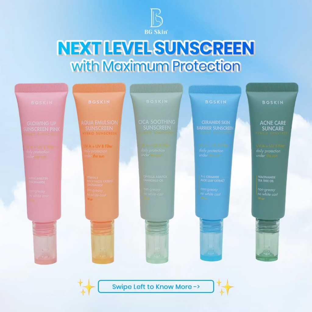 Jual MACAM MACAM SUNSCREEN TERBARU BG SKIN 30GR BY BEAUTY GLOW | Shopee ...